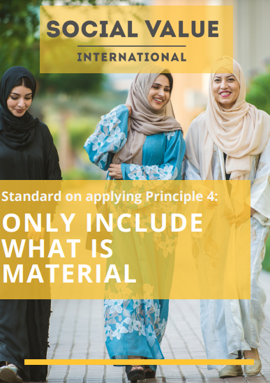 Standard on Applying Principle 4: Only include what is material - Social Value UK