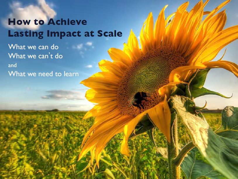 How To Achieve Lasting Impact at Scale - Social Value UK