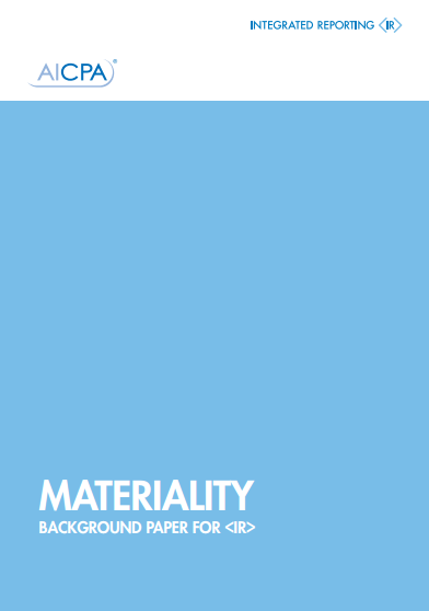 Materiality Background Paper for Integrated Reporting - Social Value UK