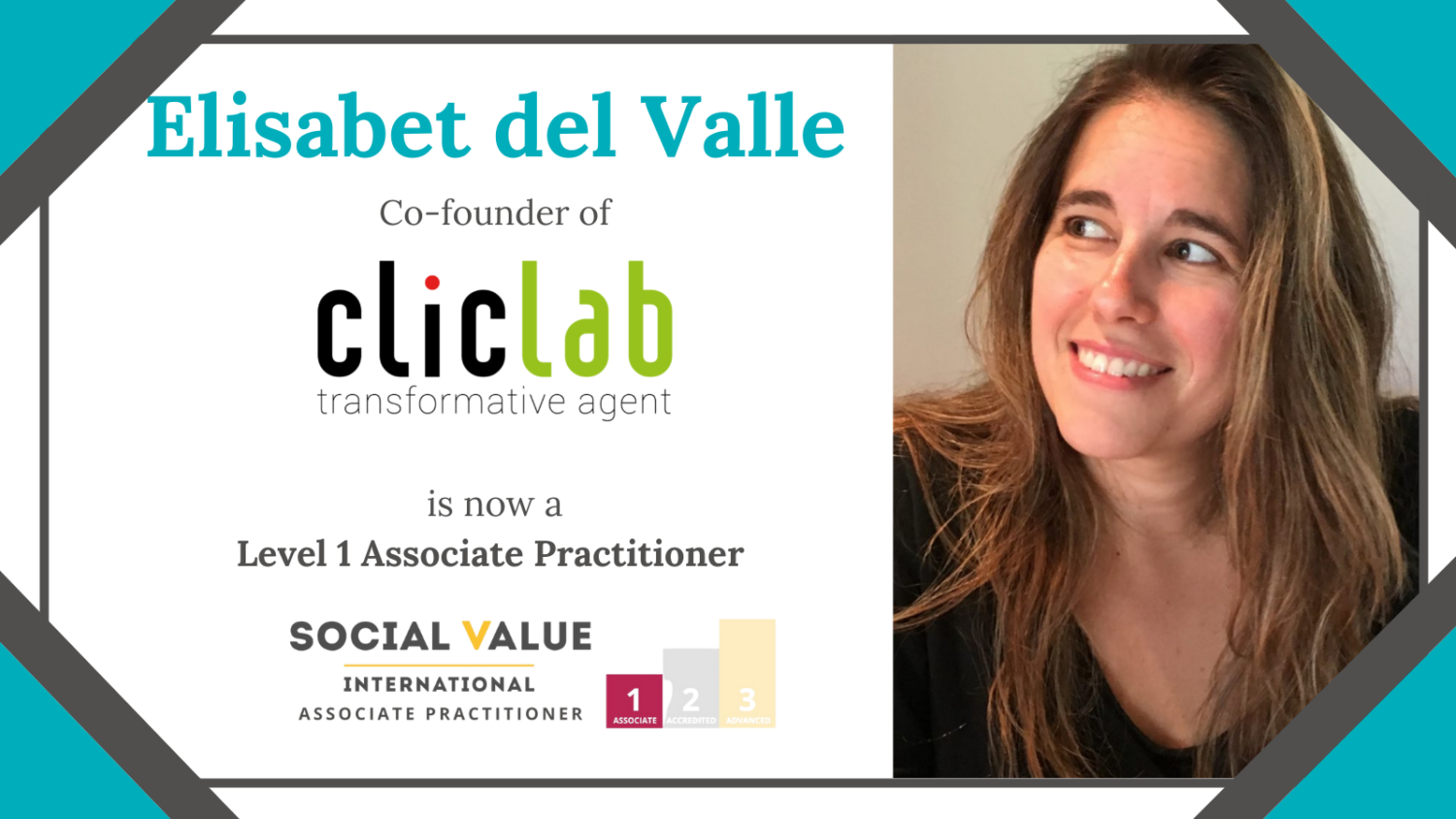 Congratulations Elisabet del Valle- A New Level One Associate Practitioner! - Social Value UK