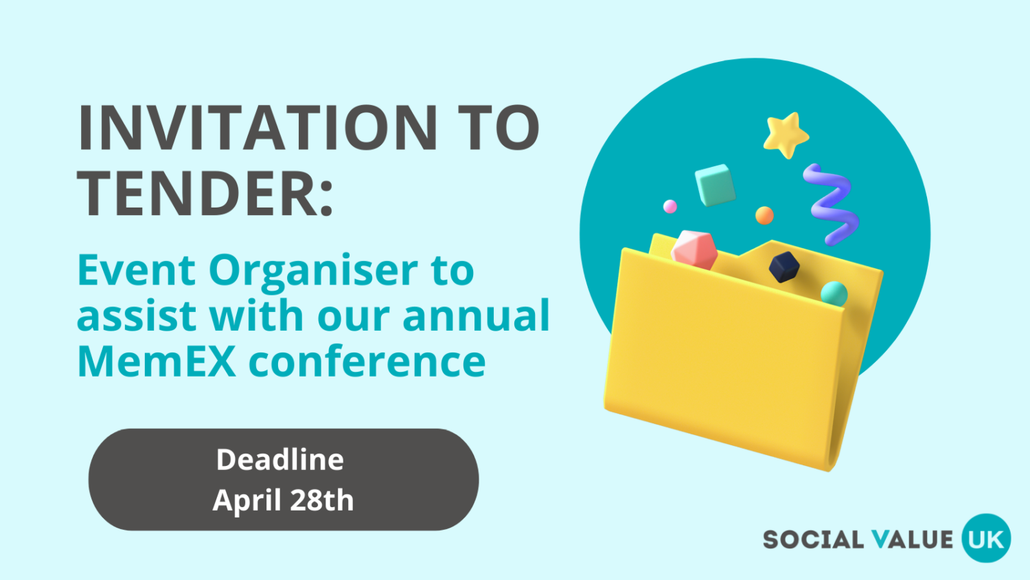 INVITATION TO TENDER: Event Organiser for SVUK - Social Value UK